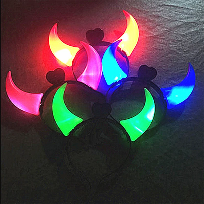 10pcs-LED-Light-Up-Devil-Horns-Headband-Devil-Hair-Hoops-Flashing ...