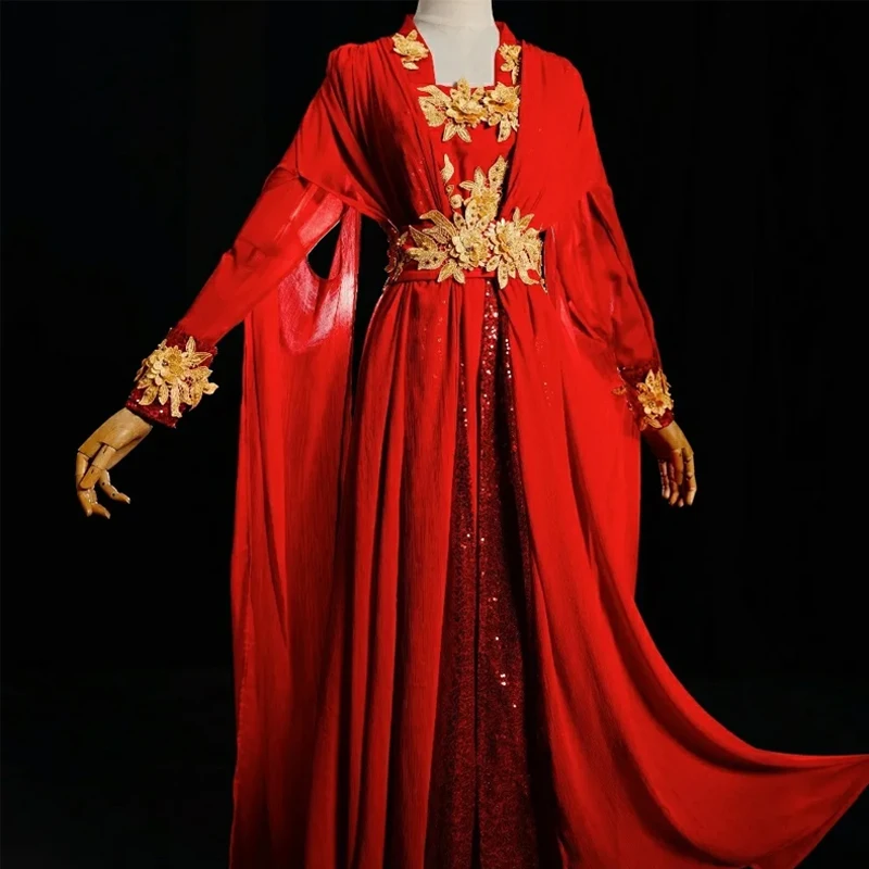 Till The End Of The Moon Cosplay Pian Ran Red Dresses Customized ...