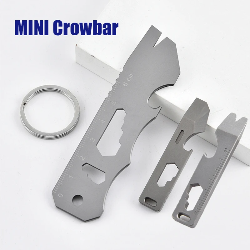 8-IN-1-MINI-TC4-Titanium-Alloy-Crowbar-Bottle-Opener-Graduated-scale ...