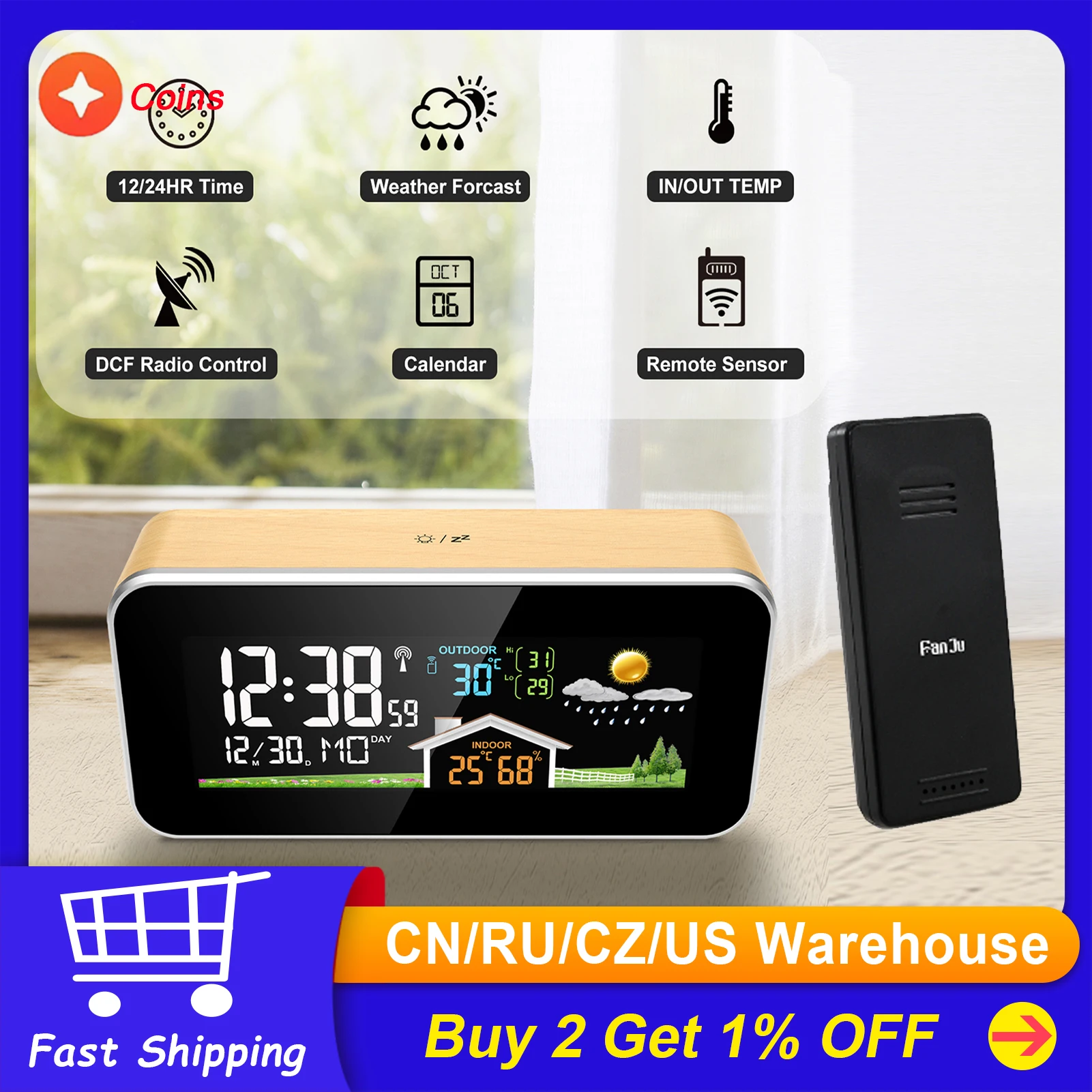FanJu-FJ1005A-Weather-Station-Digital-Display-Thermometer-Humidity ...