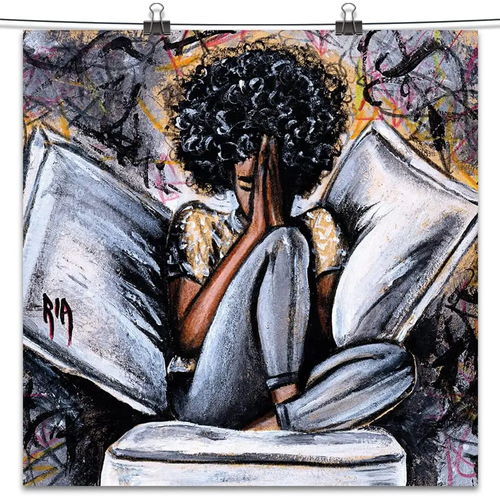Black Woman Praying Art