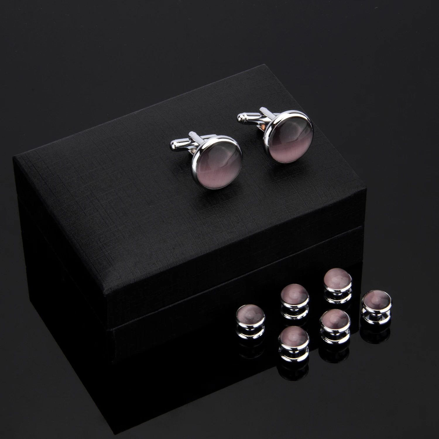 Purple Tuxedo Studs And Cufflinks Black Crystal Wedding Tuxedo Studs ...