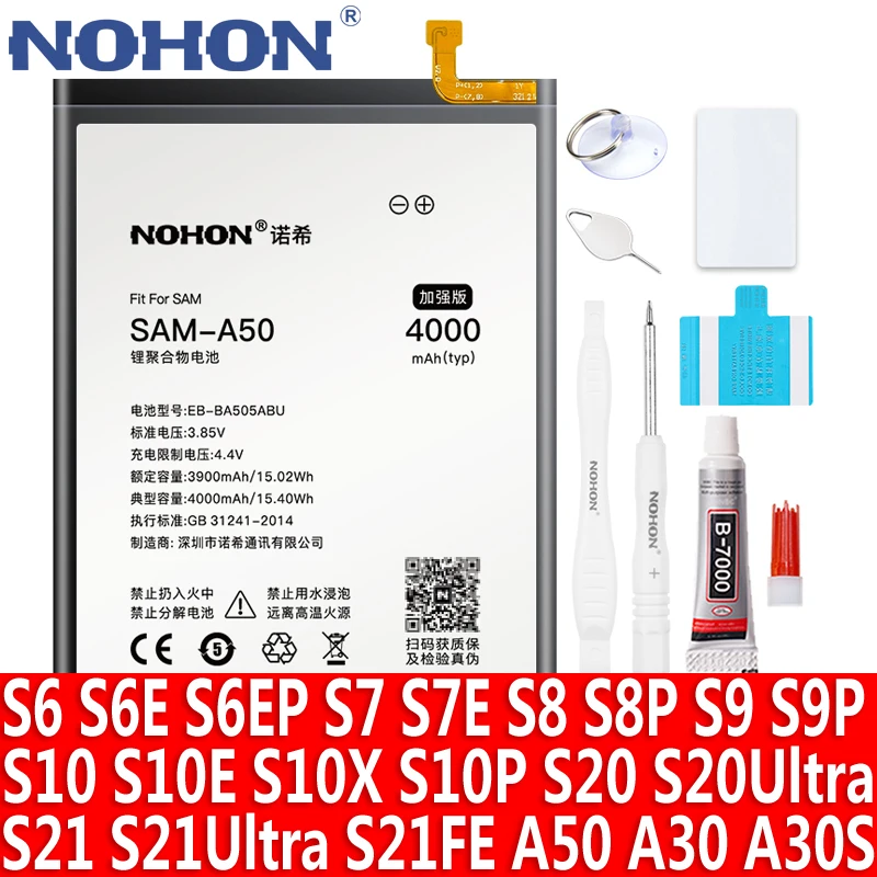 NOHON-Lithium-Polymer-Battery-For-Samsung-Galaxy-A50-A30-A30S-S10e-S10 ...