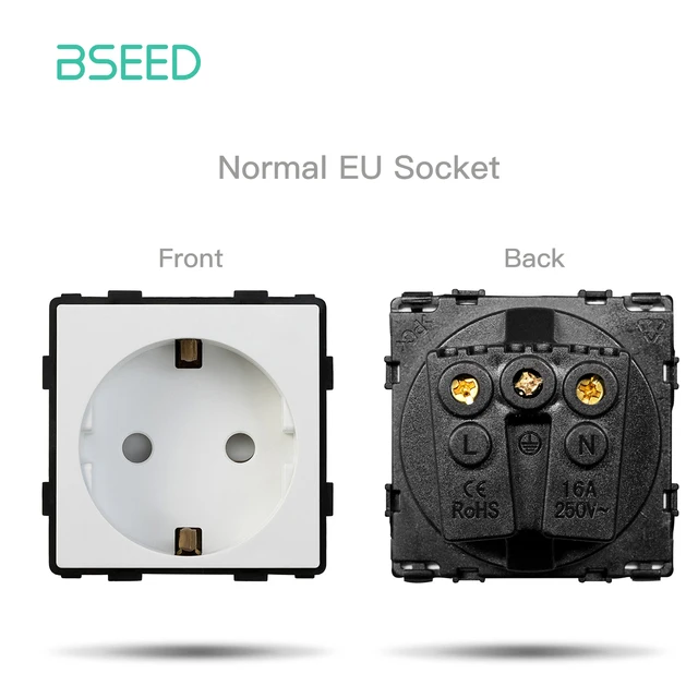 BSEED Zigbee 1/2/3Gang Touch Switches 1/2/3Way Function Base EU Socket ...