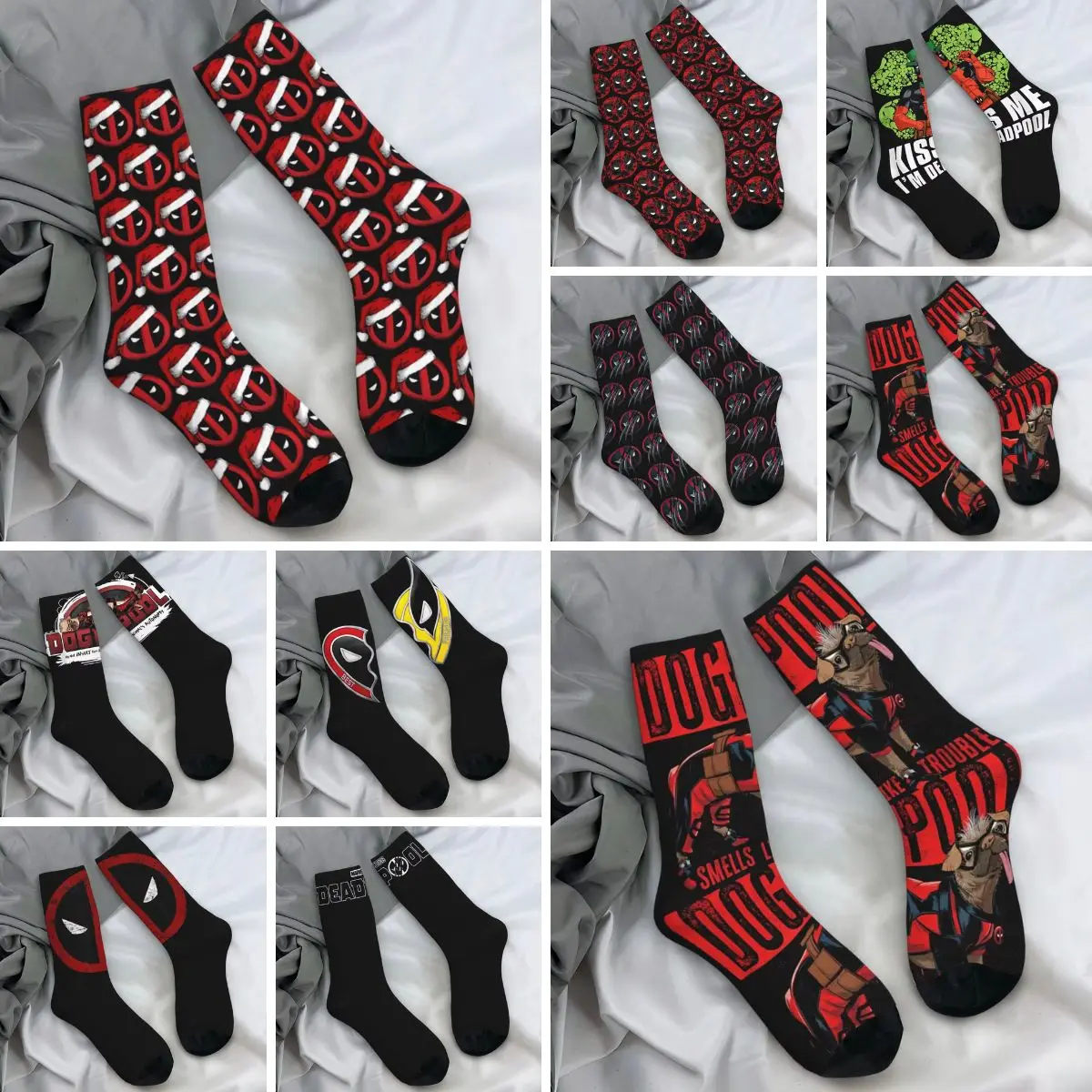 Deadpool-Christmas-Graphic-Socks-Vintage-Stockings-Spring-Anti-Skid-Men ...