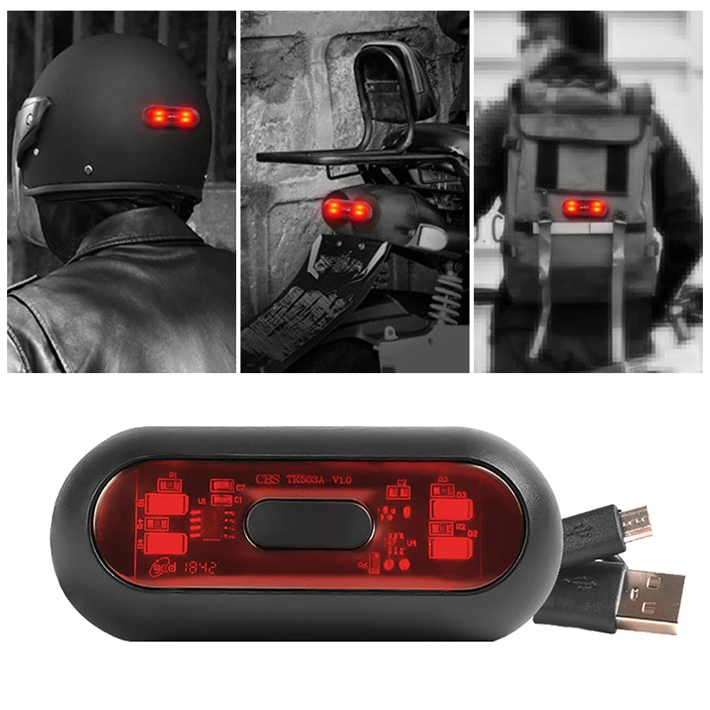 Motorcycle-Helmet-Led-Warning-Light-Usb-Charge-Bike-Night-Safety-For-Z7 ...