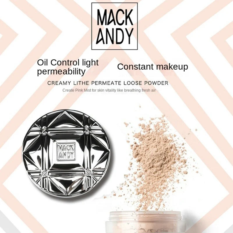 MACK ANDY 3 Colors Loose PowderFace Loose Powder Mineral Matte Setting ...