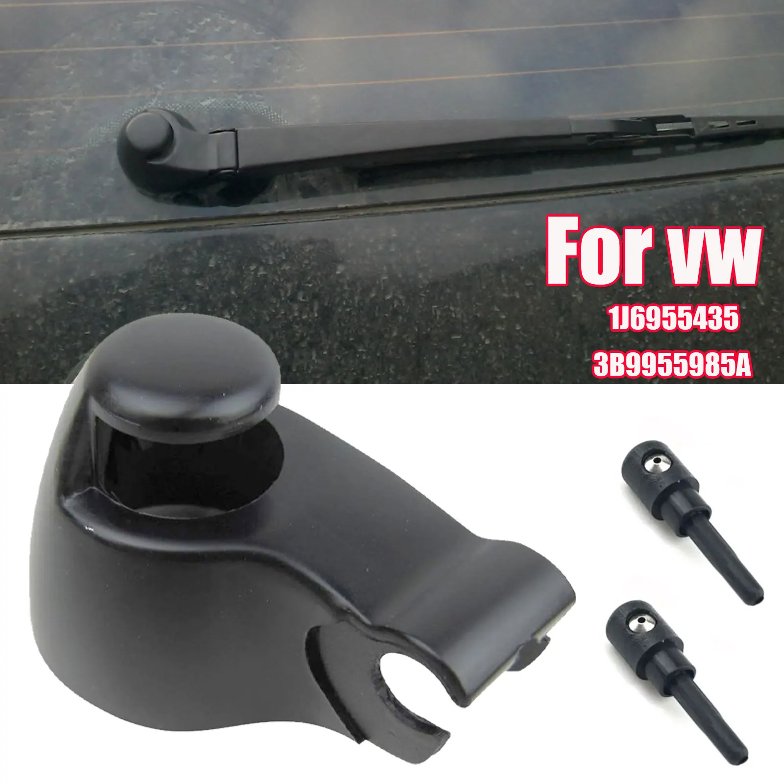 Rear Windshield Wiper Blade Washer Jet Arm Nozzle Rocker Cap For VW ...