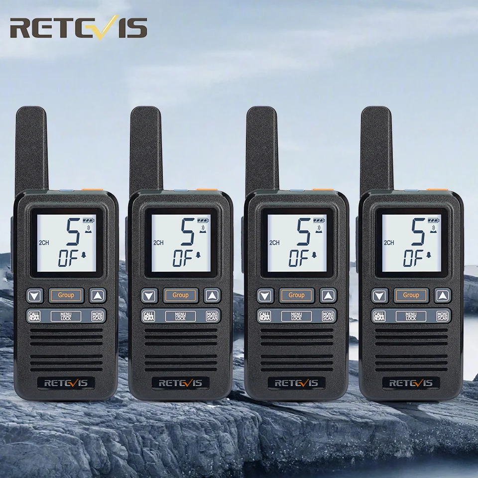 Walkie Talkie 4 pcs included Retevis RB667 Group Call Portable Type-C ...