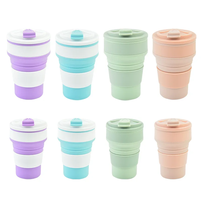 350ML-500ML-Silicone-Folding-Cup-Collapsible-Mug-With-Cover-Coffee ...