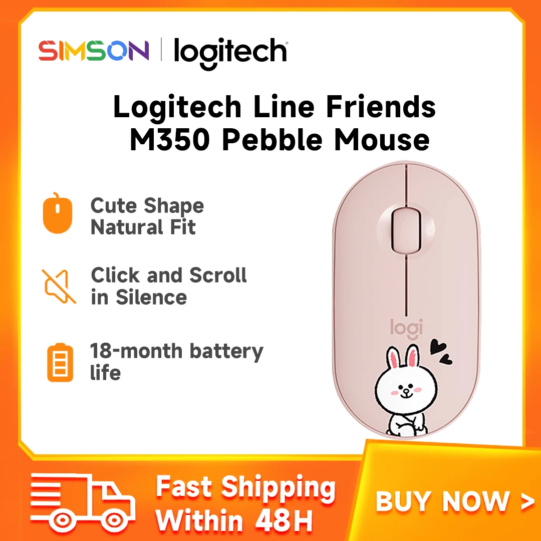 Logitech-Line-Friends-K380-Keyboard-M350-Pebble-Mouse-Multi-Device ...