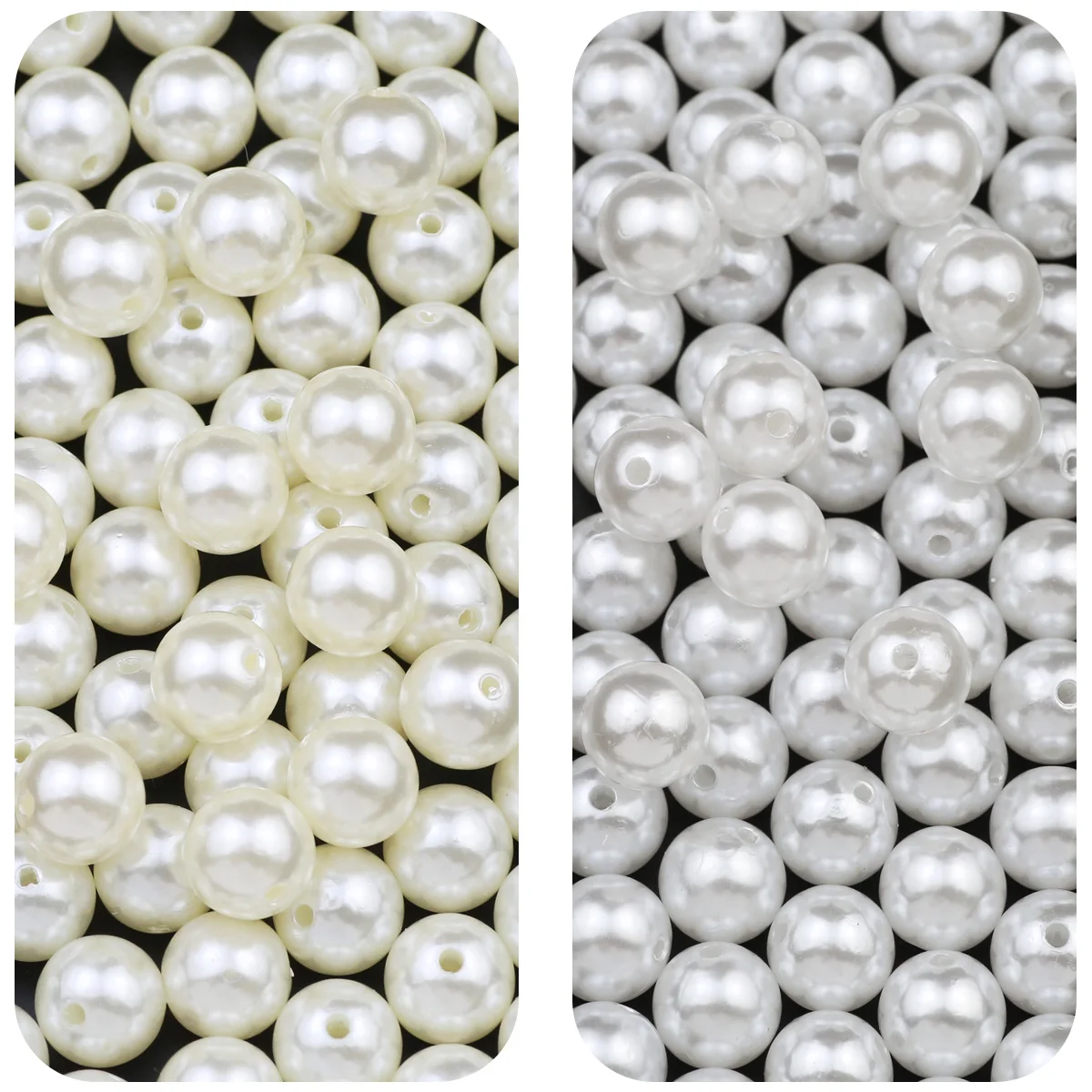 3~14mm ABS Imitation Pearl Round Acrylic Loose Beads To Needlework ...