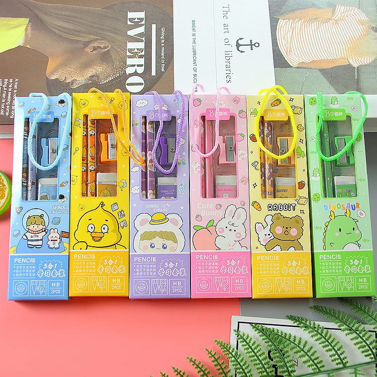 1PCS-New-kindergarten-prize-stationery-set-gift-box-student-children-s ...