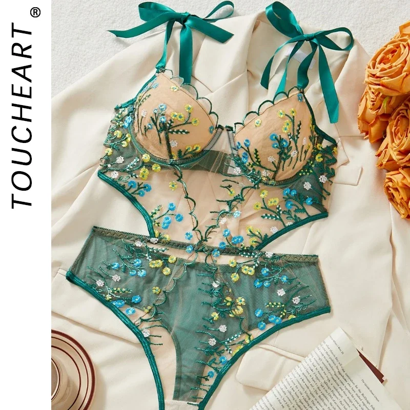 Toucheart Lingerie Ladies Bra and Panties Sets Lingeries Woman Set Sexy ...