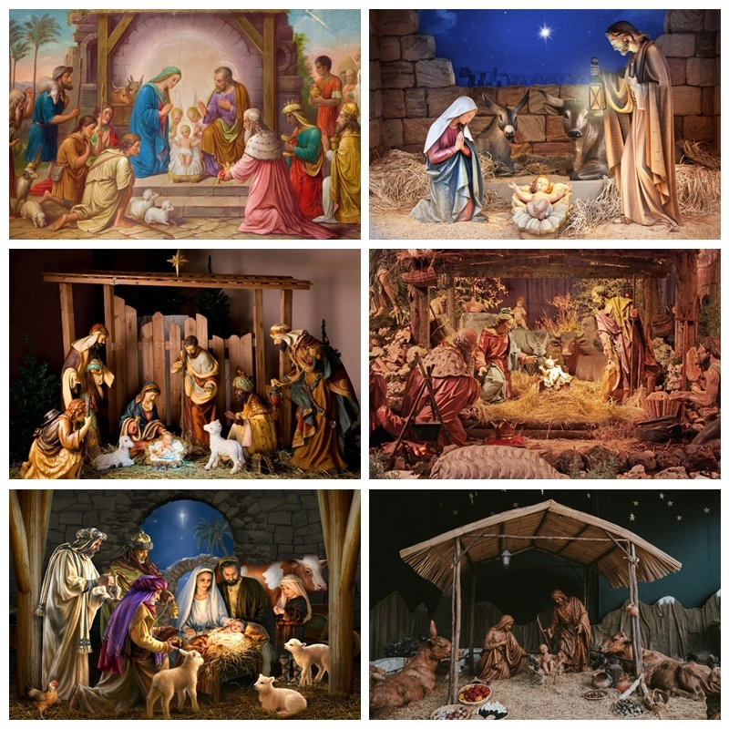 Jesus-Birth-Backdrops-Holy-Night-Family-Nativity-Scene-Christmas-Party ...