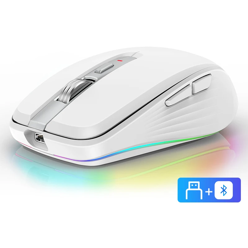 FMOUSE-M303-Mouse-sem-fio-Tipo-C-Bluetooth-2-4G-RGB-recarreg-vel ...