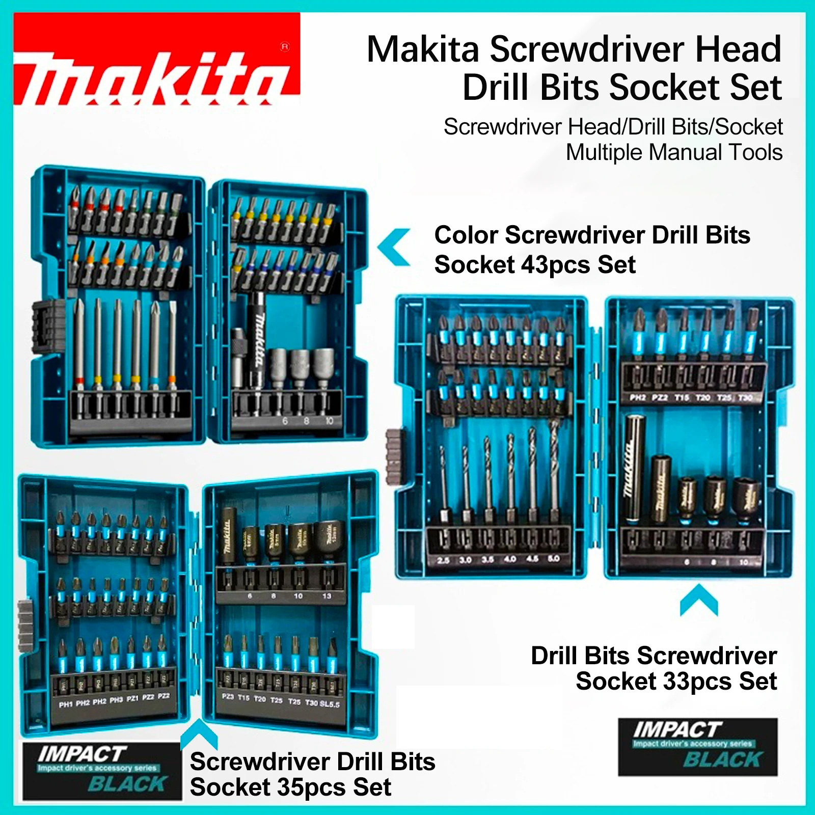 Makita Screwdriver Head Drill Bits Socket Set Screwdriver Head Drill ...
