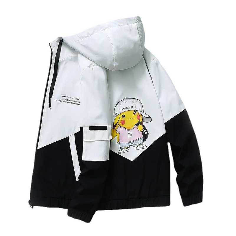 Chaqueta Pokemon Pikachu para hombre, chaqueta de estudiante de escuela ...