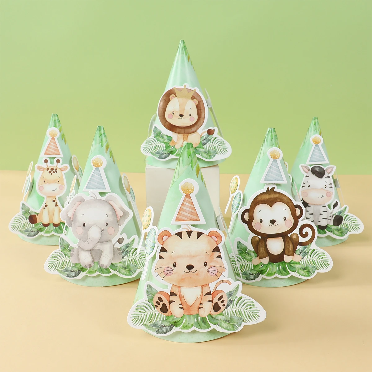 Jungle-Animal-Birthday-Hat-for-Kids-Safari-Wild-One-Birthday-Party-Decoration-Forest-Theme-Party ...