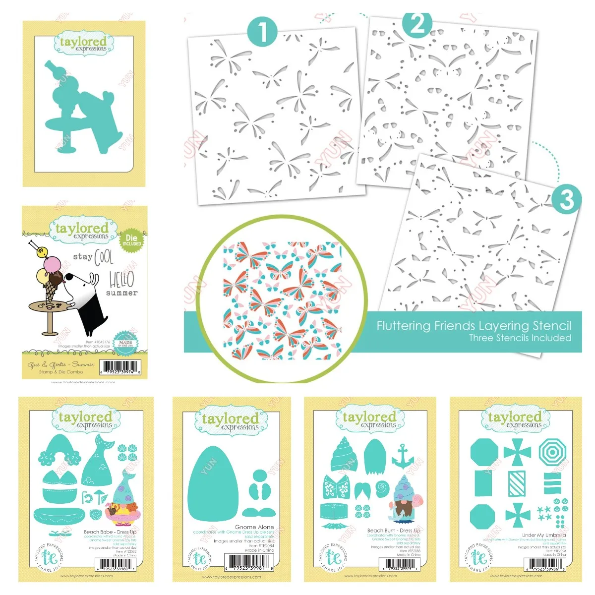 Scrapbooking-Stamp-Novelty-2024-Beach-Babe-Bum-Dress-up-Umbrella-Gus ...