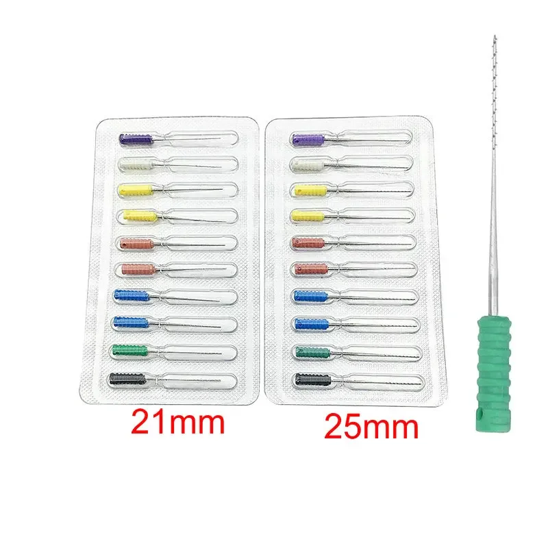 10Pcs/pack Dental Barbed Broaches Endodontic Root Canal Cleaning Hand ...