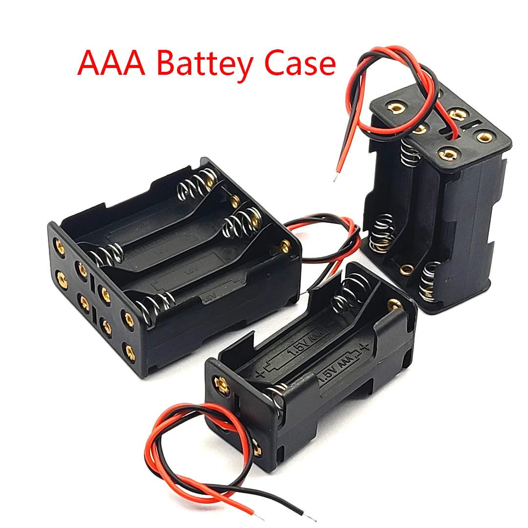 Aaa Battery Holder Case Box Double-sided 4aaa 6aaa 8aaa Slots Diy ...
