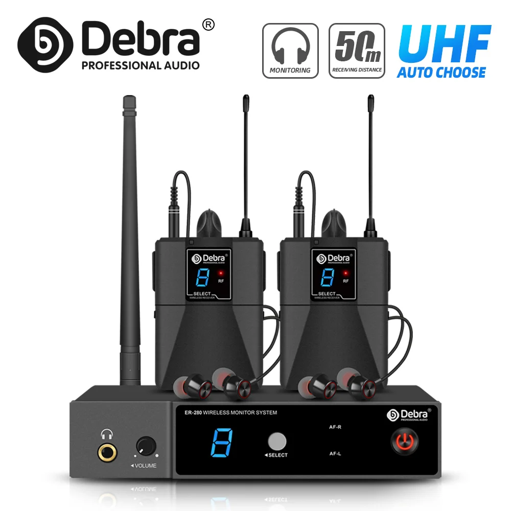 Debra-ER-280-Singal-Channel-UHF-In-Ear-Stage-Monitor-Wireless-System ...