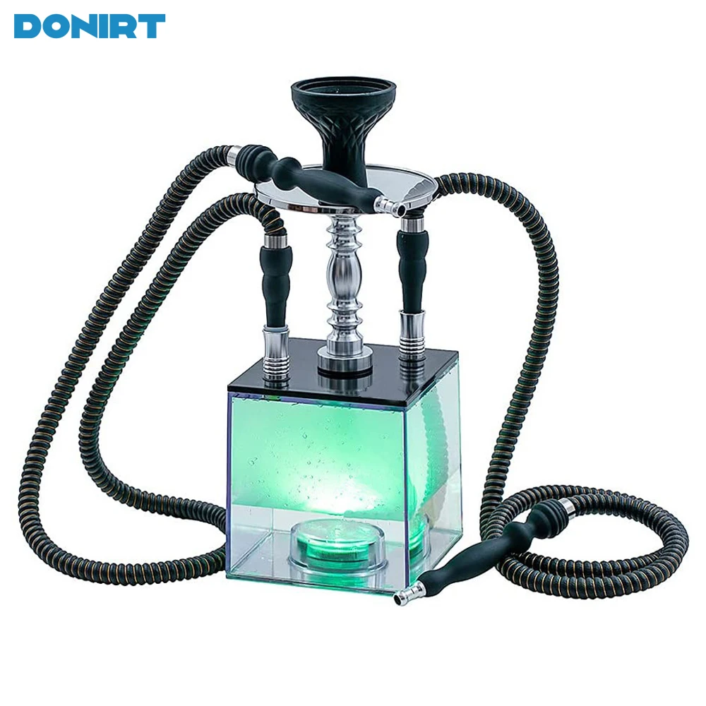 Acrylic Hookah Set with Led Light Shisha Water Pipe Silicone Bowl&clip ...