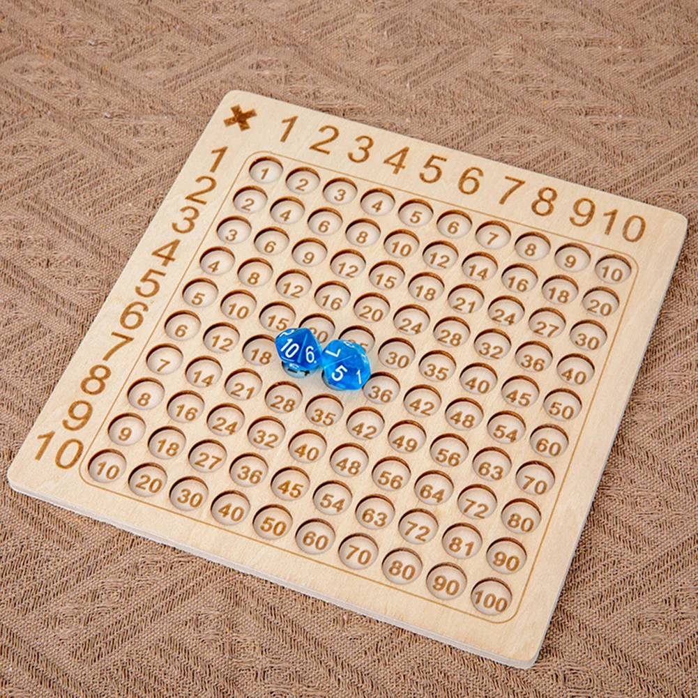 Wooden Board Game Early Learning Montessori Math Counting Hundred Board ...