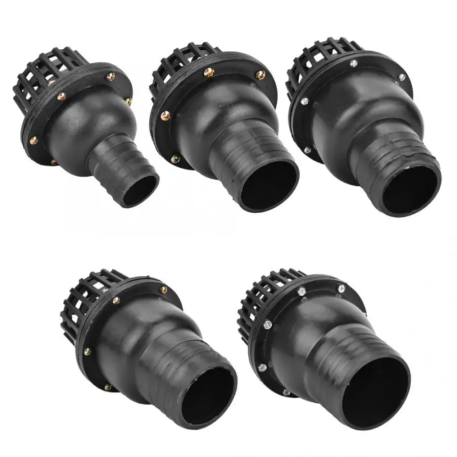 Water Pump Foot Valve Black PVC Low Pressure Flat Check Valve for Fluid ...