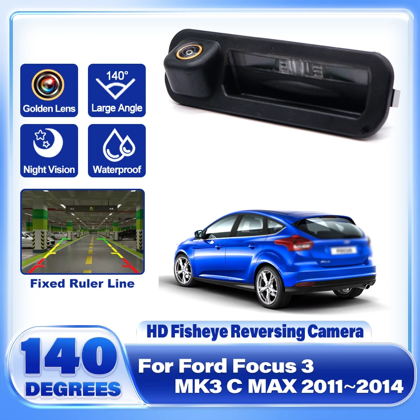 Starlight Night Vision Waterproof HD 1080P Car Rear View Trunk Handle ...