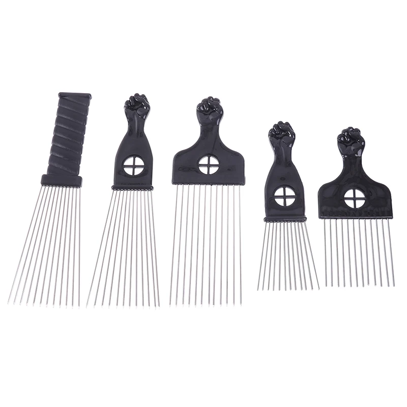 Generic Black Fist Afro Metal Comb African Hair Comb Brush Salon ...