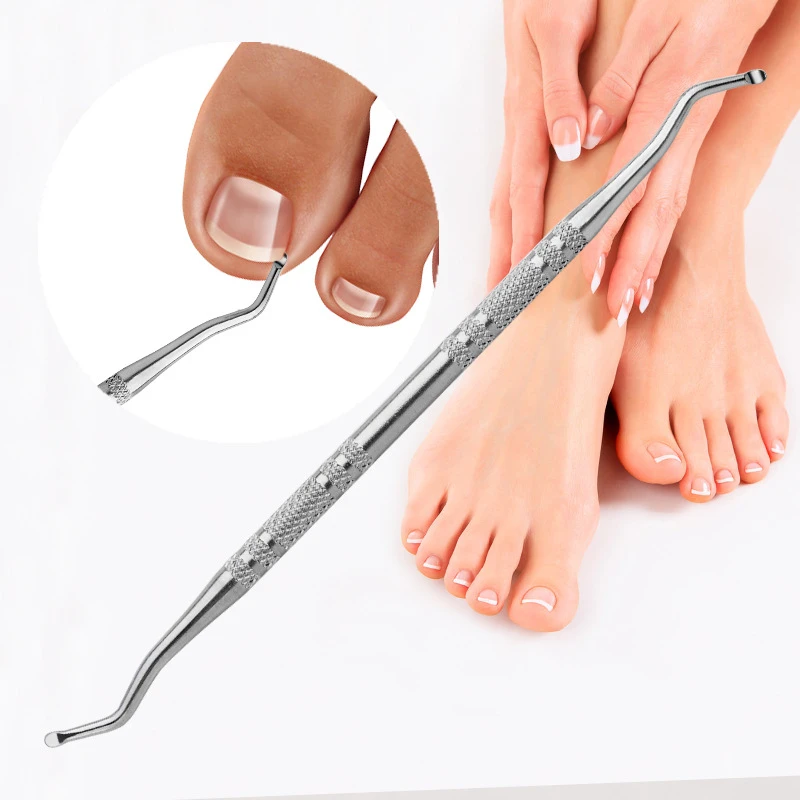 Stainless Steel Toe Nail File Foot Nail Care Hook Ingrown Double Ended ...