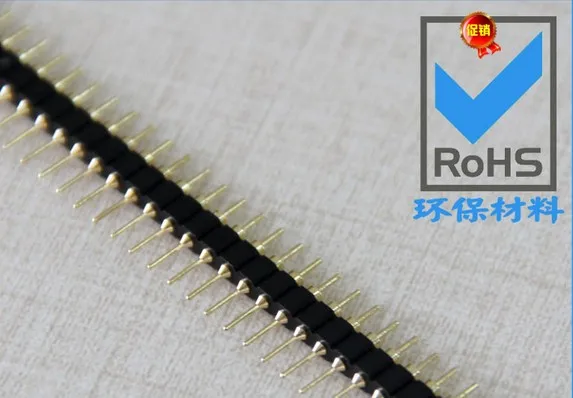 20pcsPinRow 2.54mmspacing 1*40P pino reto redondo pino pin ...