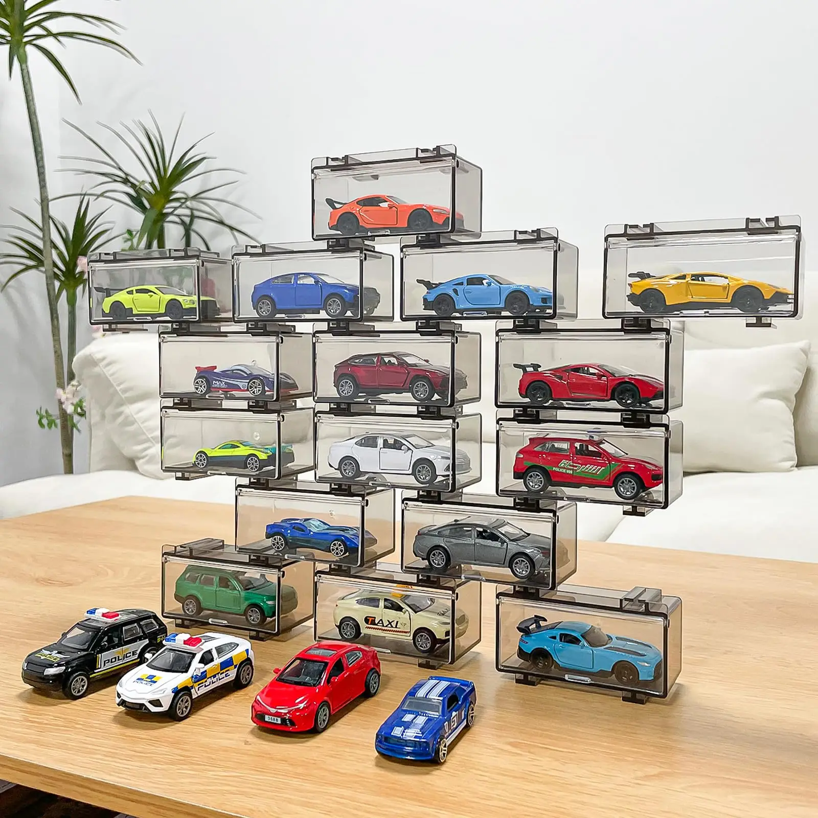 Cars Storage for Hot Wheels,1/64 Diorama Display Case,Stackable Toy Car ...