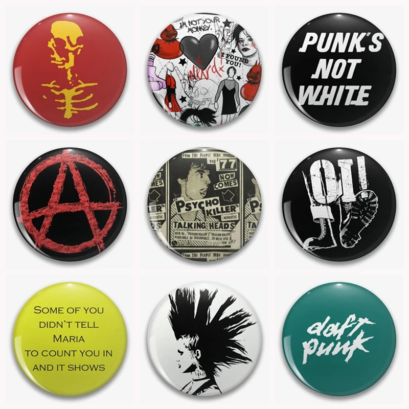 58mm-Punk-Style-Button-Pin-People-Are-People-No-Future-Talking-Heads ...