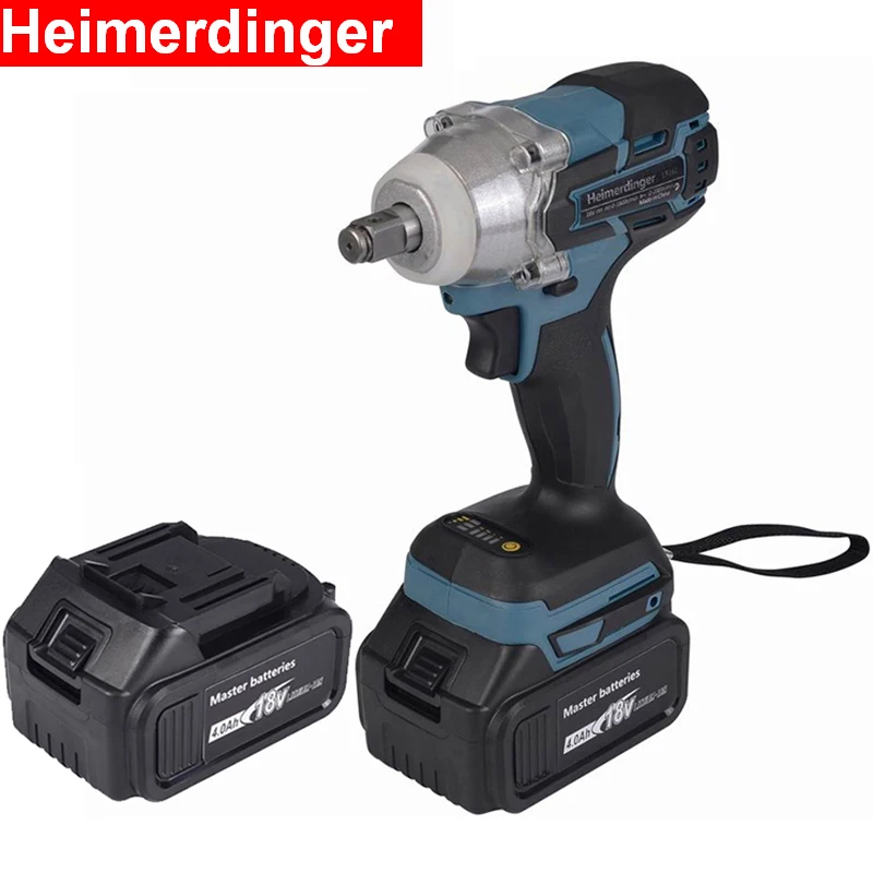 280n.m Brushless Cordless Electric Rechargeable Impact Wrench With 18v ...