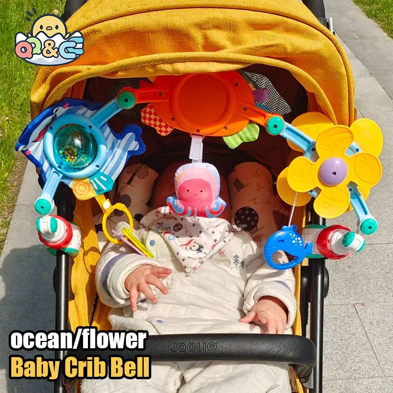 Baby Crib Bell Toy Comfort Pendant Trolley Hanging Bells Educational ...