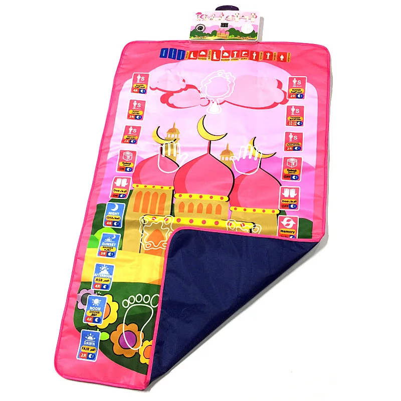 Worship Salat Musallah Child Praying Mat Islamic interactive Prayer Rug ...