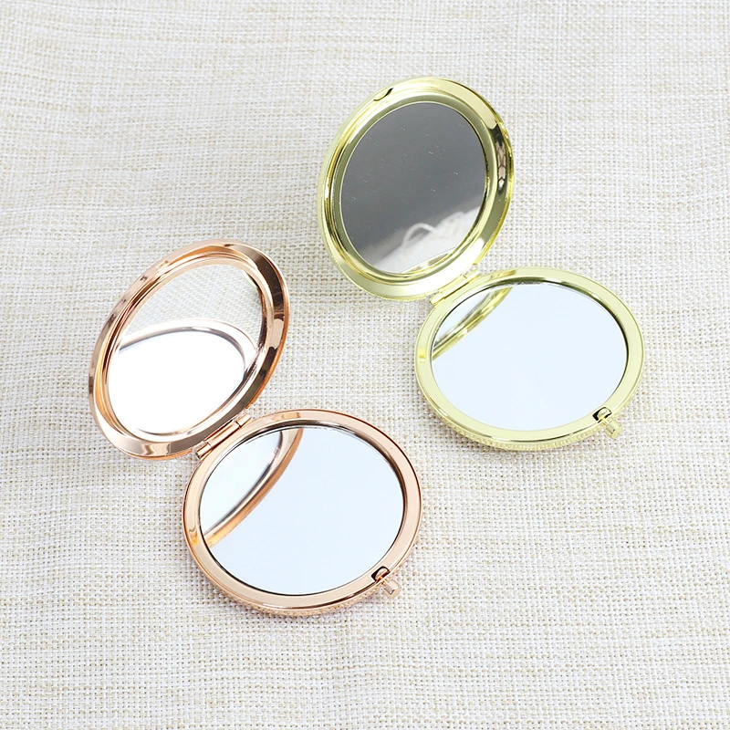 Portable-Mini-Round-Makeup-Mirror-Mirror-Magnify-Foldable-Double-Pocket ...