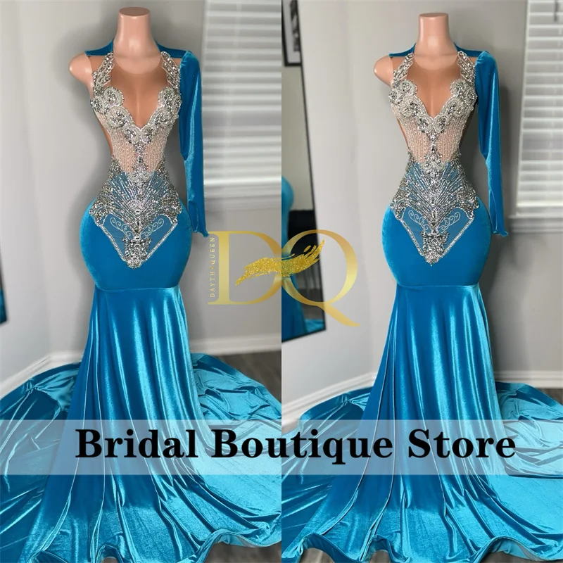 Sexy-Sparkly-Diamonds-Prom-Dress-2024-Exquisite-Velvet-Crystal-Beads ...