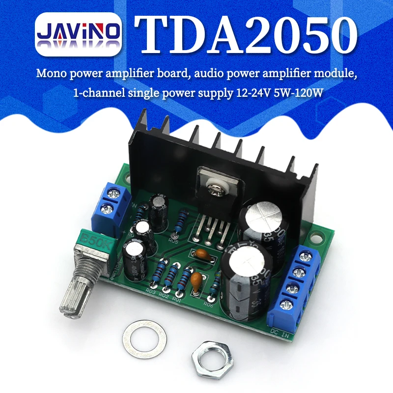 TDA2050 Mono Audio Power Amplifier Board Module 1 Channel AC-DC 12-24V ...