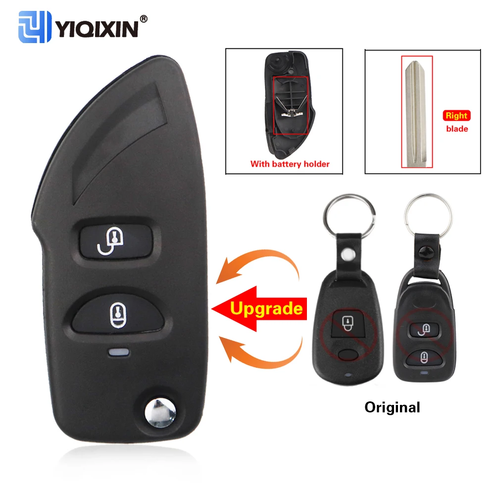 YIQIXIN-2-Button-Car-Flip-Modified-Key-Shell-For-Hyundai-Elantra-Santa ...