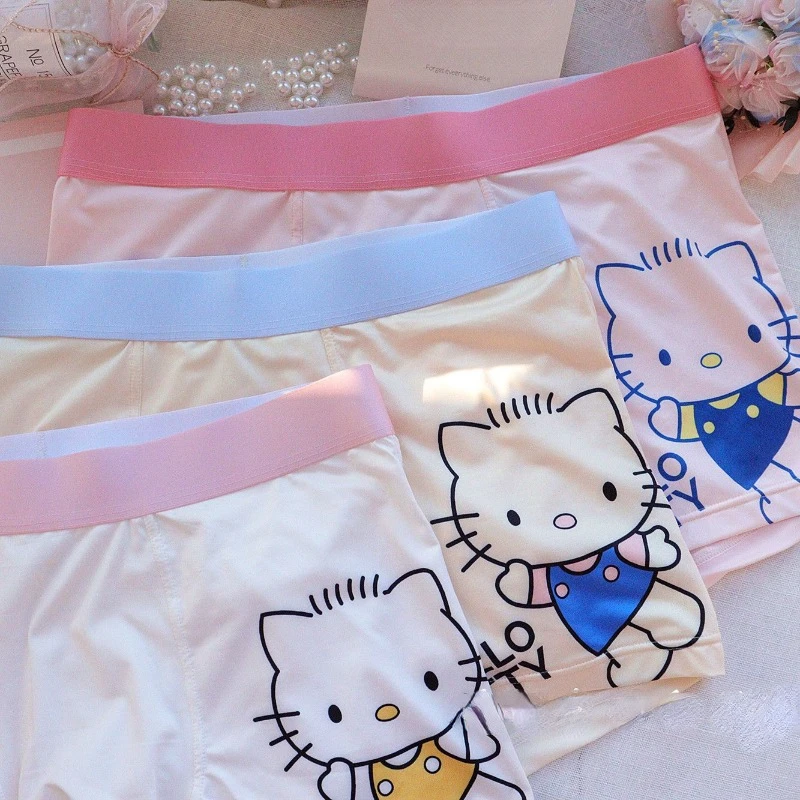 Boxer-respir-vel-de-cintura-m-dia-Hello-Kitty-masculino-cuecas ...