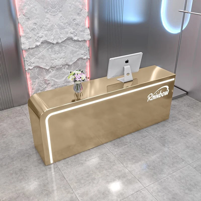Aesthetic Luxury Reception Desk Counter Hair Salon Cashier Decorations ...