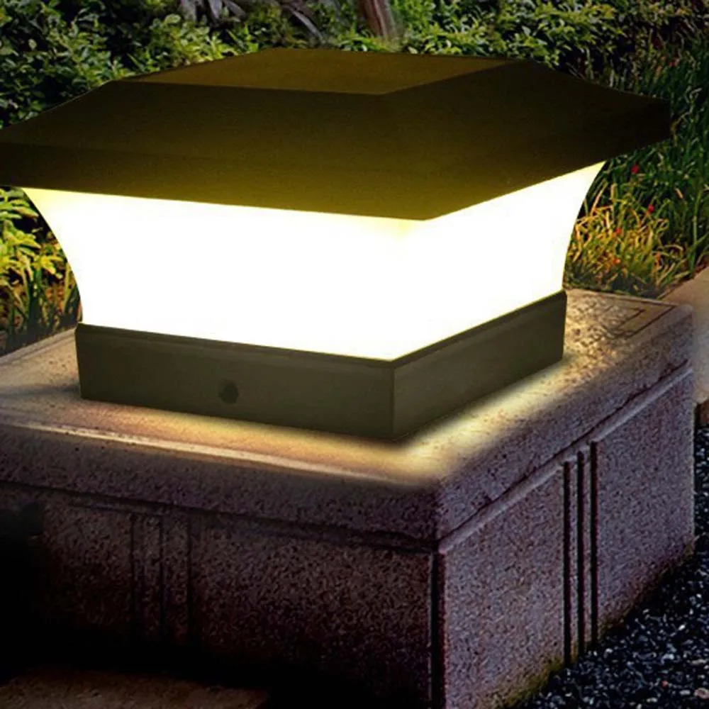 1-4pcs-Solar-Light-Outdoor-LED-Post-Deck-Cap-Fence-Landscape-Lamp ...