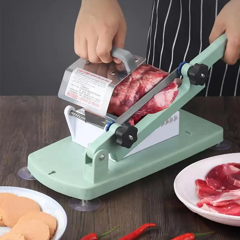 Household-Kitchen-Frozen-Meat-Slicer-Manual-Stainless-Steel-Food-Cutter ...