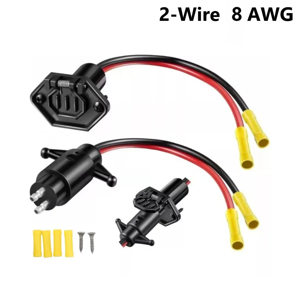12V-8AWG-2-Wire-Waterproof-Trolling-Motor-Plug-Connector-Socket-12V ...