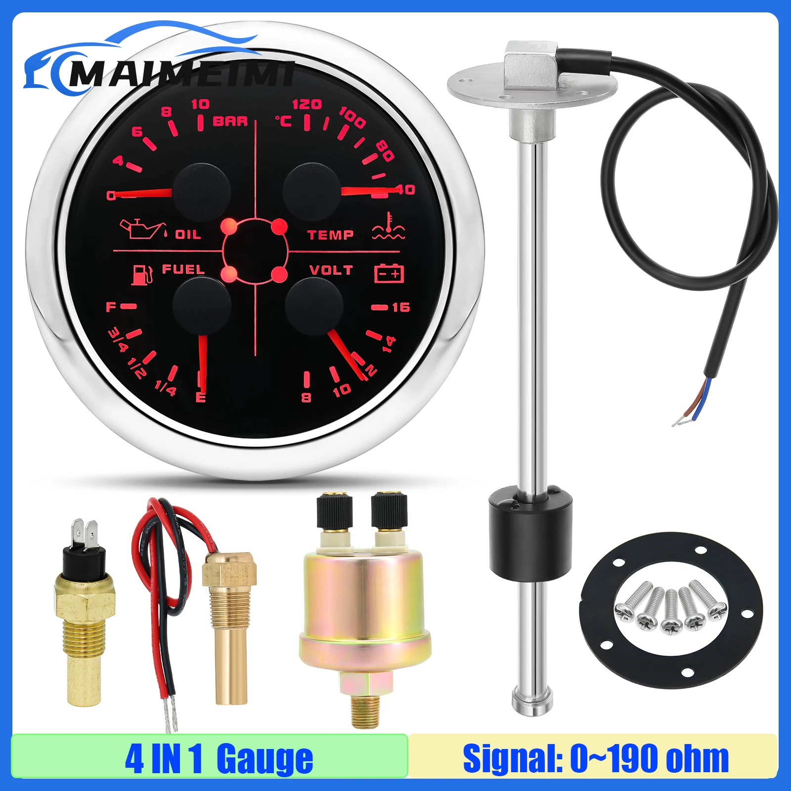 85mm-Gauge-with-Alarm-4-IN-1-Oil-Pressure-Water-Temp-Voltmeter-Fuel ...