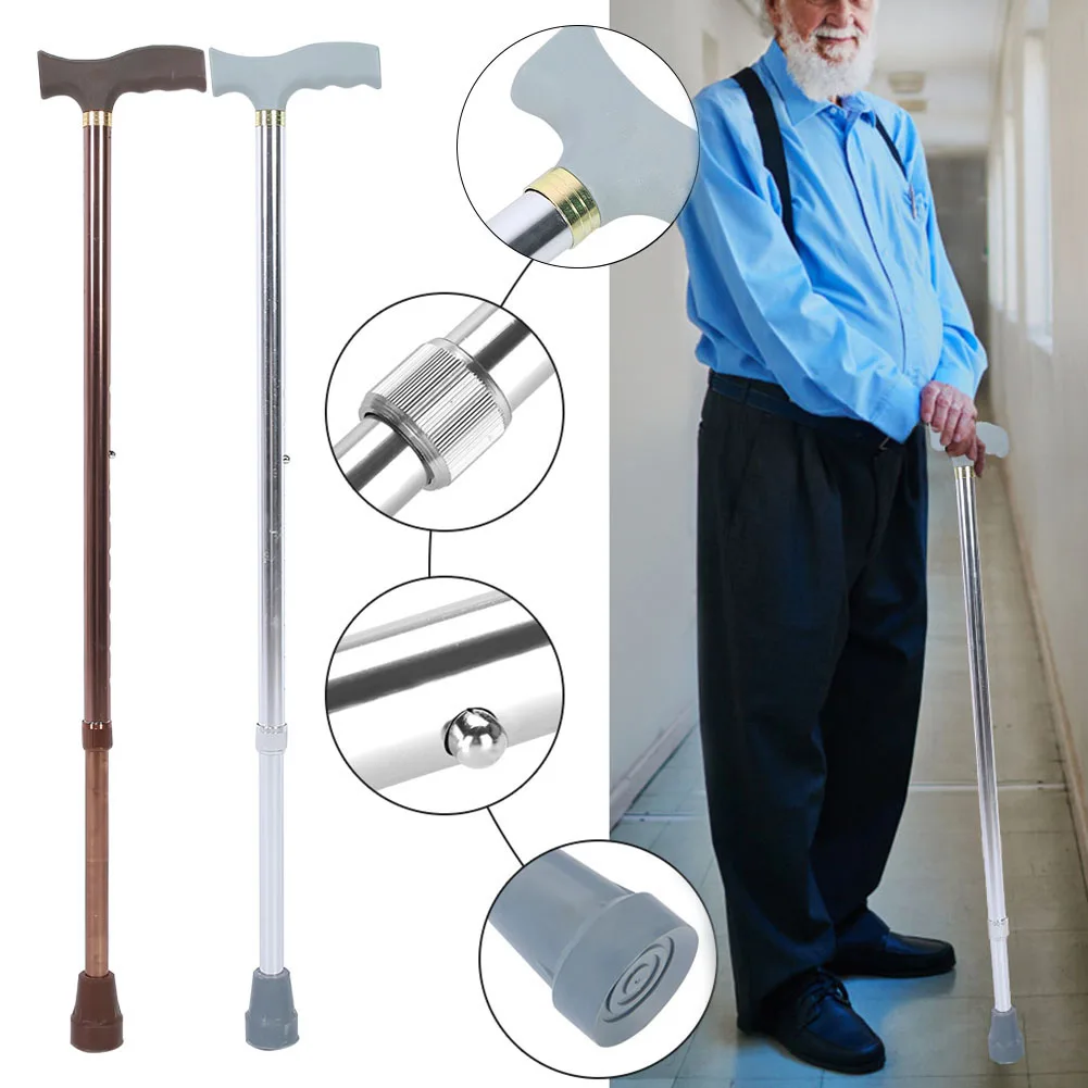 Metal Cane Anti slip Aluminium Alloy Cane Elder Disability Safety ...